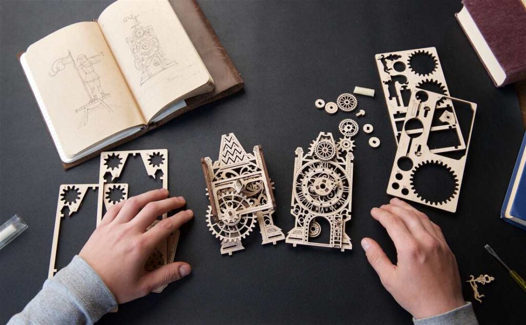 3d mehanička puzzle: STARI TORANJ SA SATOM - Čarolija shop